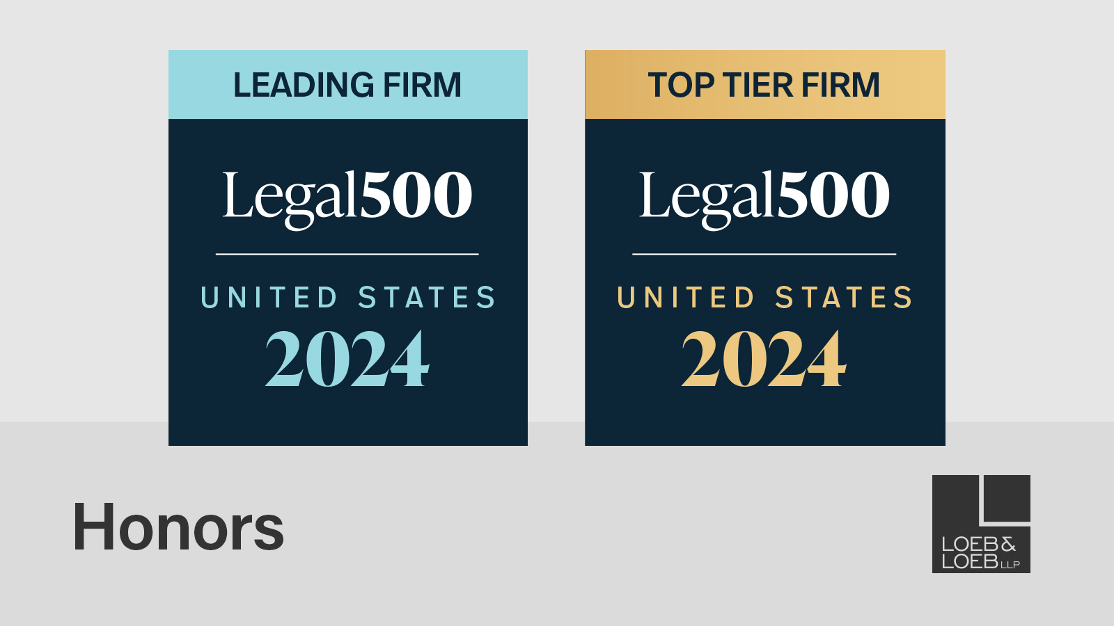 Loeb & Loeb Earns Top Rankings in the 2024 Legal 500 U.S. Guide | Loeb & Loeb LLP