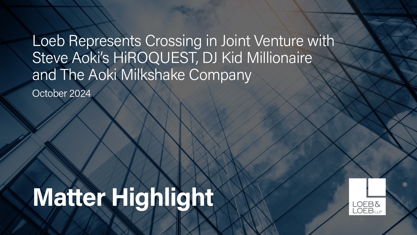 Loeb Represents Crossing in Joint Venture with Steve Aoki’s HiROQUEST ...