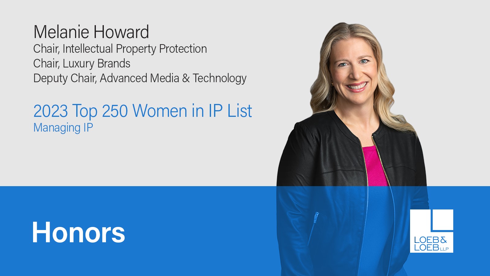 Loeb Partner Melanie Howard Named to Managing IP’s 2023 Top 250 Women ...