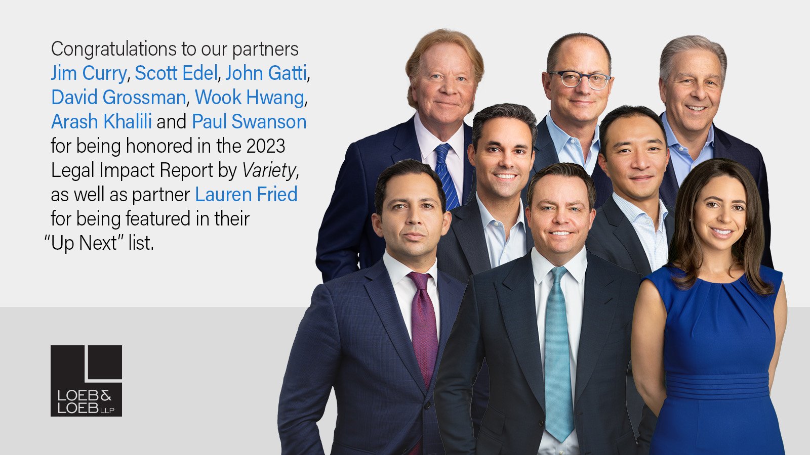 Eight Loeb Partners Honored in Variety's 2023 Legal Impact Report | Loeb & Loeb LLP