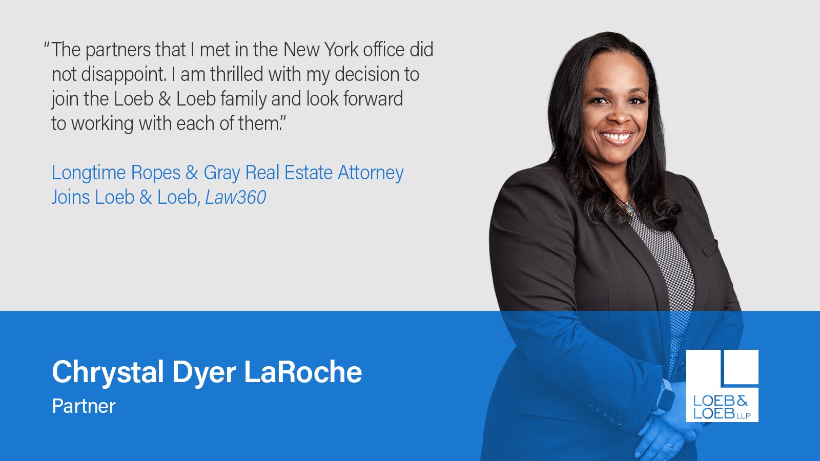 Loeb & Loeb Welcomes Real Estate Partner Chrystal Dyer LaRoche | Loeb & Loeb LLP